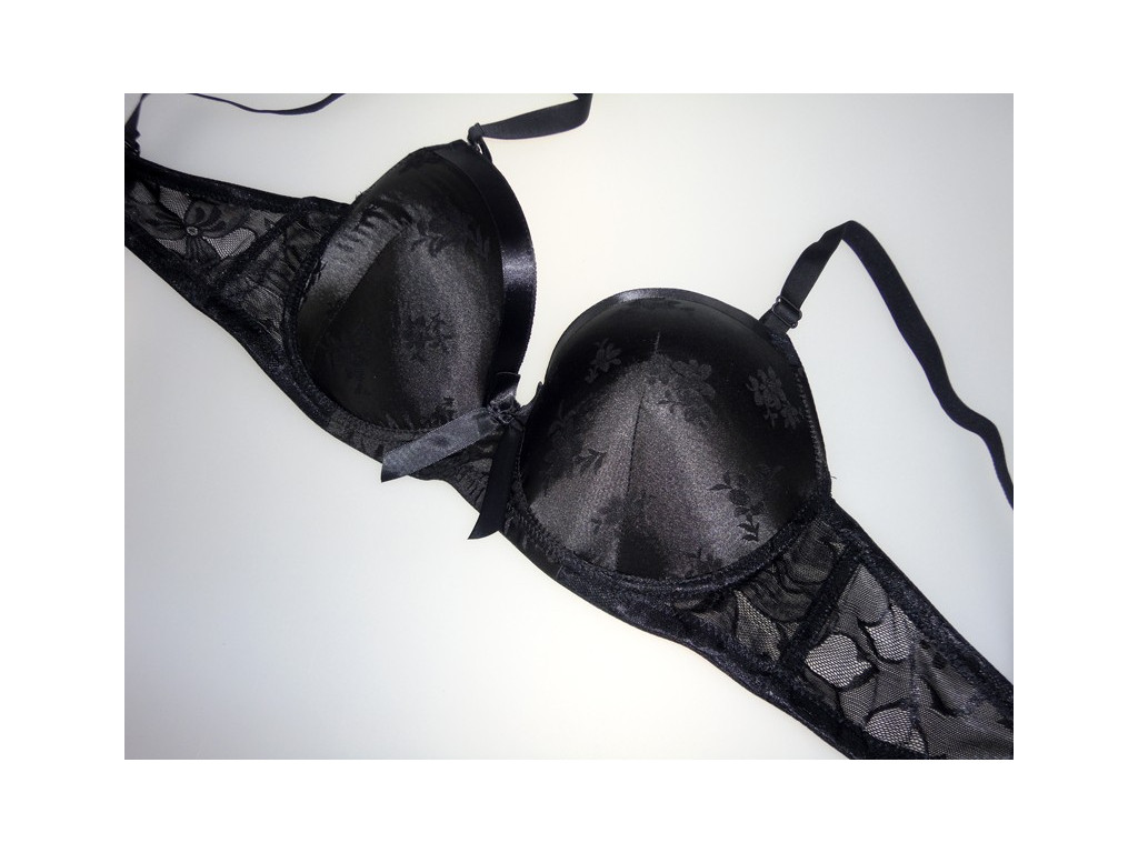 BLACK BUST MODELLING BRA