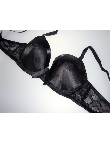 BLACK BUST MODELLING BRA